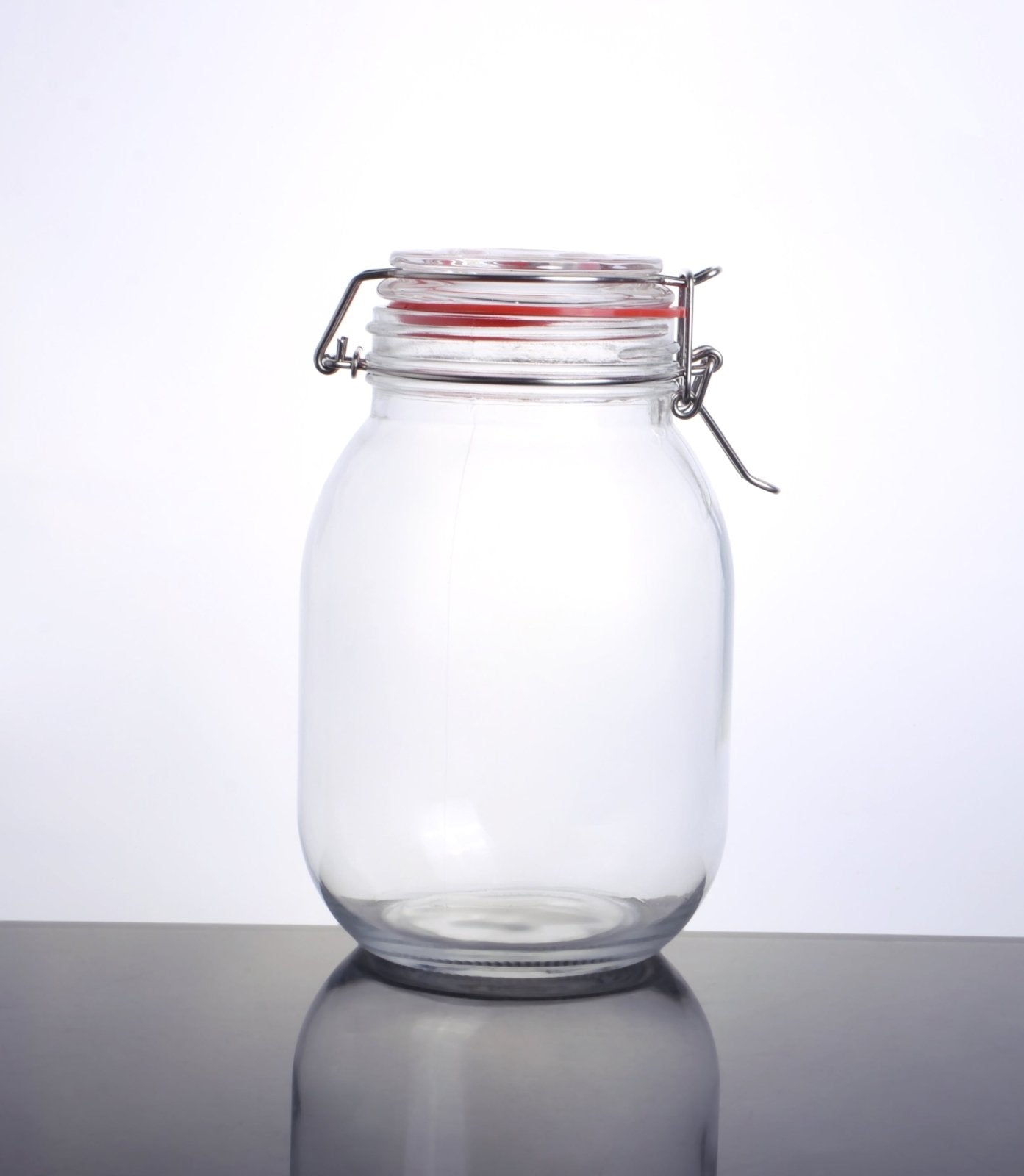 CW-11800F Enhanced 63 Oz. Glass Storage Jar with Lock Seal - EA ...